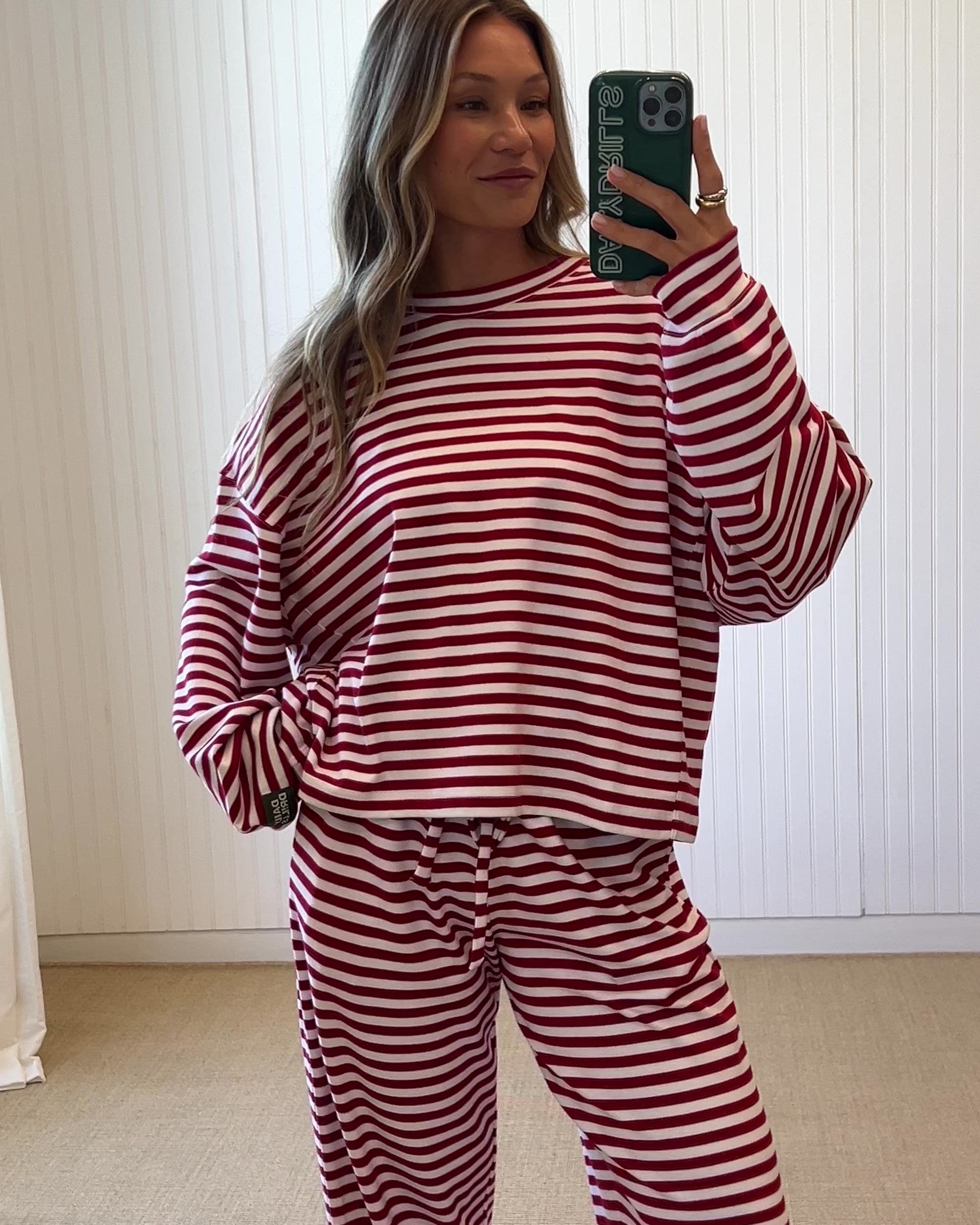 Striped Cotton Long Sleeve - Red + Cream Stripe – shopdailydrills